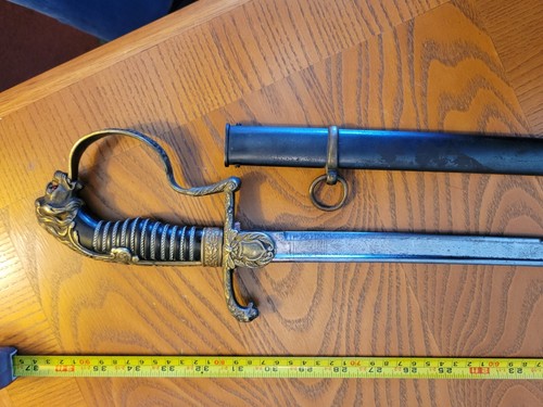 EXCELLENT! Imperial German Etched Lion's Head Quill Point Officer's ...