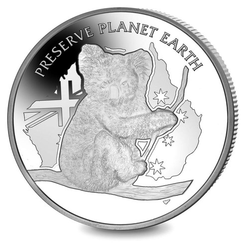 2020 Niue Koala Preserve Planet Earth High Relief 2 oz Silver Proof $2 ...