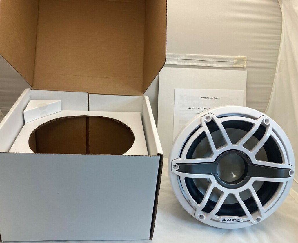JL Audio Marine 10" Subwoofer 4-Ohm 500w Max M6-10IB-S-GwGw-4 White ...