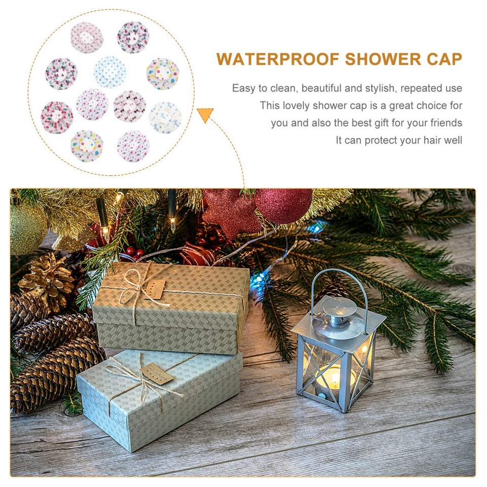 11 Pcs Bathing Cap Plastic Shower Fashionable Waterproof Cartoon | eBay ...