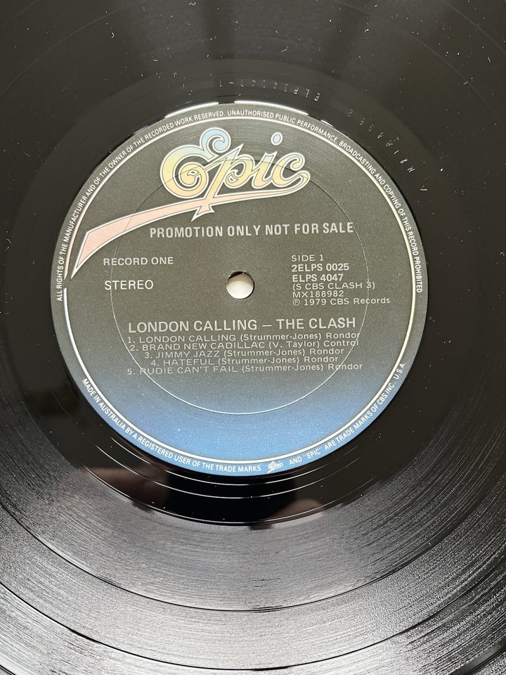 The Clash London Calling Australia Promo Epic 2ELPS 0025 Sleeve No ...