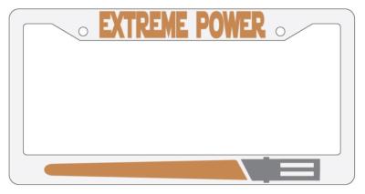 Extreme Power TAN White Plastic License Plate Frame Star Wars | eBay