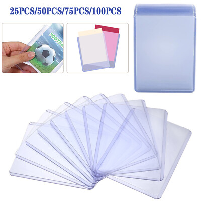 25-100PCS Trading Card Sleeves Trading Hard Plastic Clear Case Holder ...