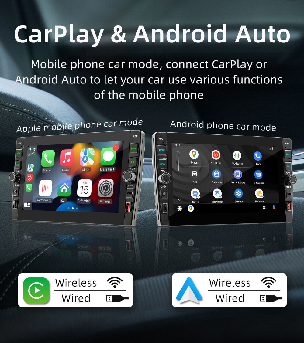 Android 12 Car Radio Stereo GPS Navi WIFI Carplay Android Auto 9in ...