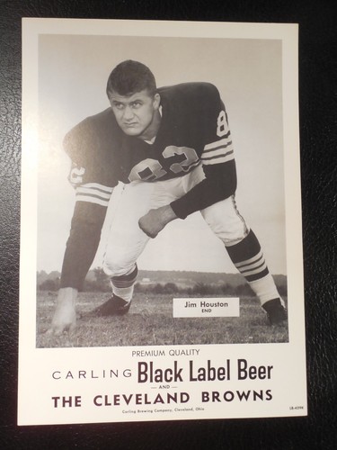 1961 RARE Cleveland Browns Carling Black Label Beer prem Jim Houston ...