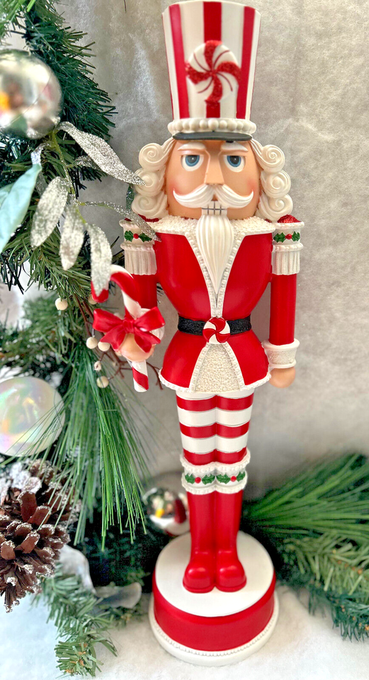 Tk Maxx Christmas Pair Candy Cane Red Gingerbread Nutcrackers Soldiers ...