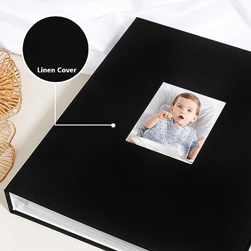 11x14 Photo Album Holds 64 Photos, Linen Cover Art Portfolio 11x14 ...