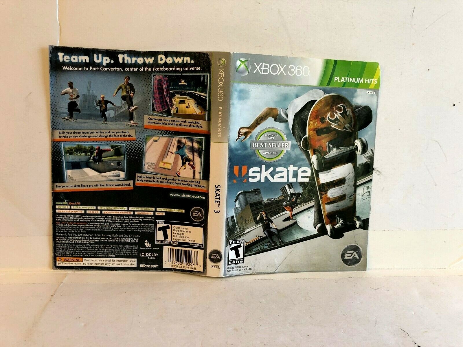Skate 3 Xbox 360 ARTWORK ONLY Authentic Original | eBay