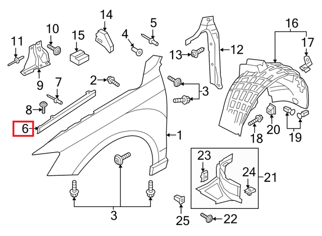 Audi Q3 2016 Right Front Fender Wing 8U0821468A SLINE for sale online ...