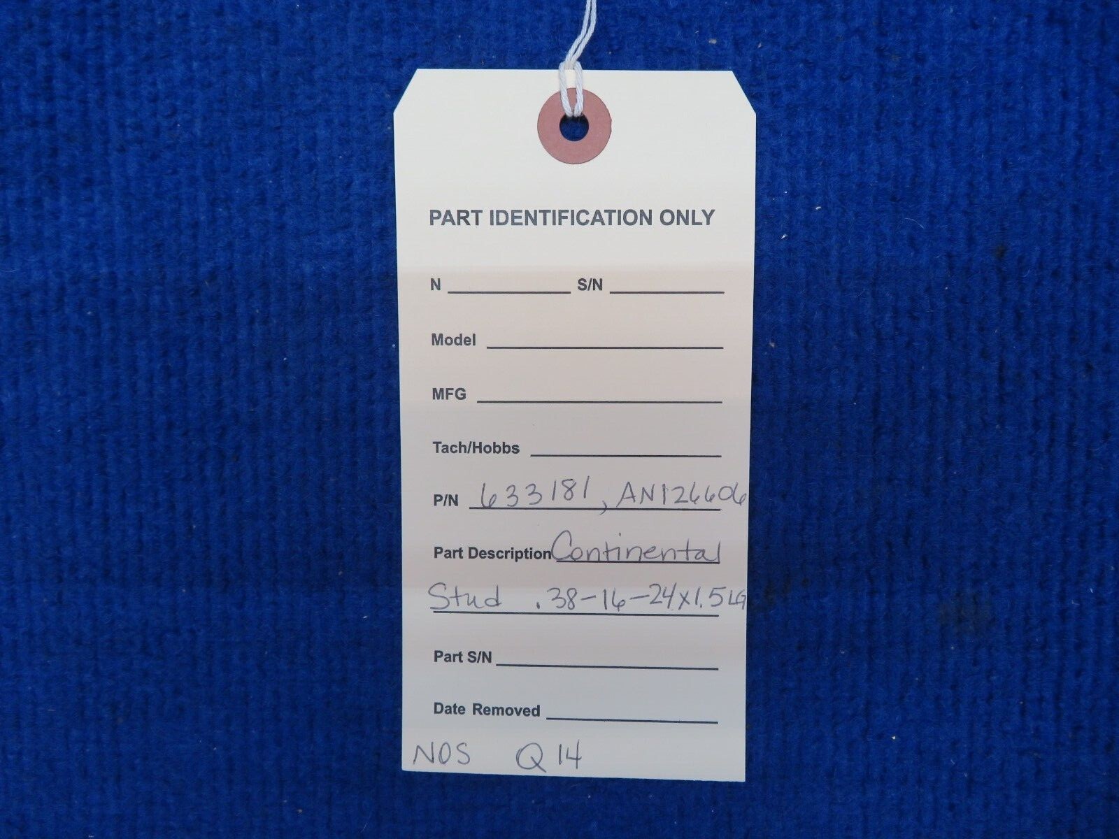 Continental Stud .38-16-24 x 1.5 LG P/N 633181 NOS (0722-745) | eBay