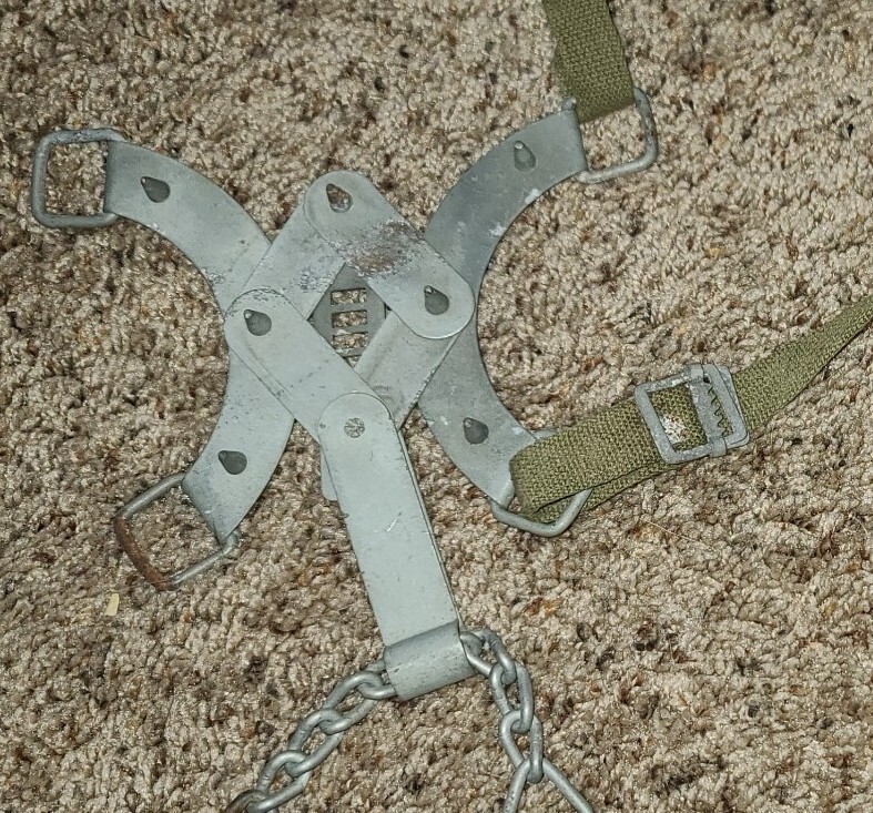 WW2 Alaska Army Pair Of Military Ice Crampons Cleats Adjustable ...