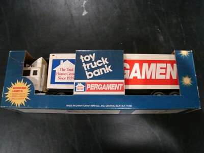 Vintage Pergament Hardware Store Home Centers Toy Truck Bank 15" w/ Box ...