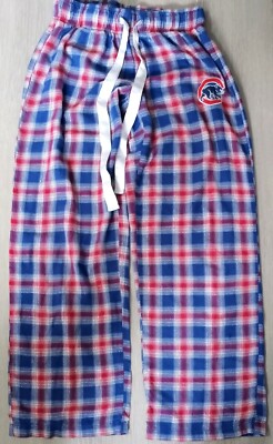 Pajama Pants Flannel Sparkle Chicago Cubs Retro Logo Womens Size Small ...