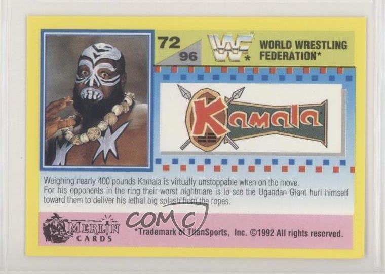 1992 Merlin Gold Series WWF Series 2 Kamala #72 | eBay