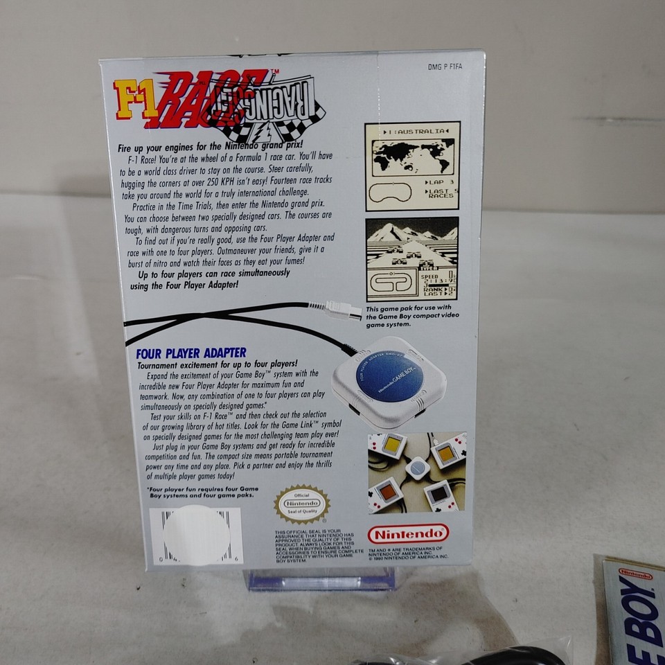 F1 Race [4 Player Adapter Bundle] Nintendo GameBoy Game New Open Box ...