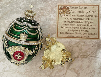 Faberge Eggs Imperial Royal Faberge Egg Trinket Box Faberge Jewelry box ...