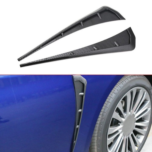 2Pcs Carbon Fiber Car Side Fender Vent Air Wing Cover Trim Exterior ...