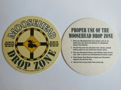 Beer Coaster ~*~ Moosehead Canadian Lager ~ CANADA Cabin Fever Rescue ...