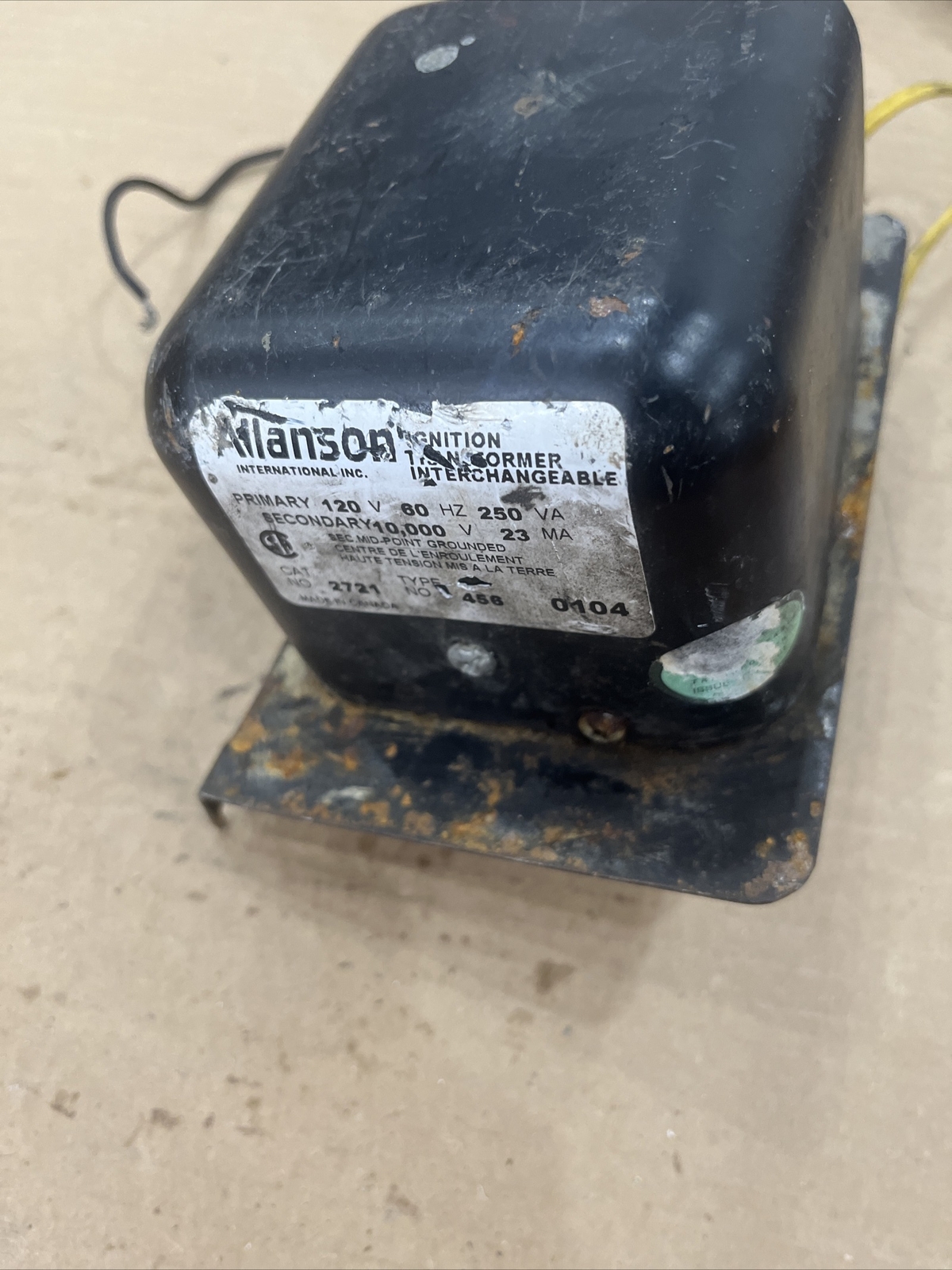 Allanson Ignition Transformer Cat. 2721 Type 456 | eBay