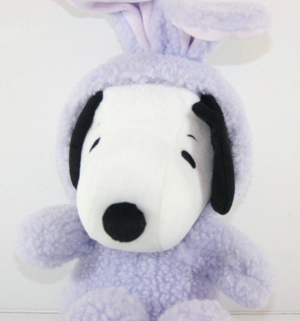 Hallmark Purple Bunny Snoopy Stuffed Plush Soft Toy 11" Easter Lovey ...
