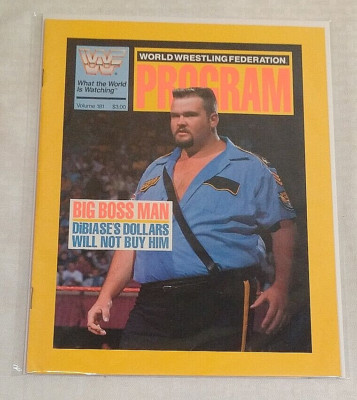 Vintage WWF Wrestling Program Arena Event #181 Bagged Boarded WWE Big ...