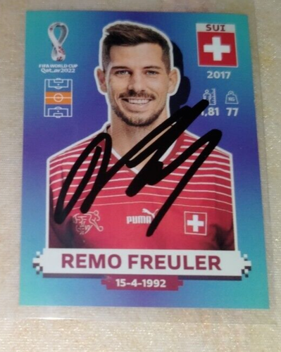 AUTOGRAPH REMO FREULER ATALANTA QATAR PANINI WC2022 HAND SIGNED BOLOGNA ...