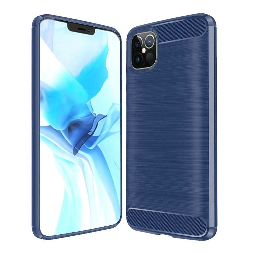 "GSA TPU Gel Carbon Fiber Case for iPhone 12/12 Pro - Blue" | eBay