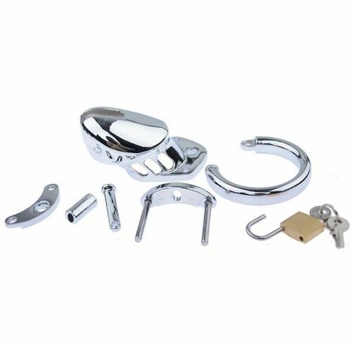 CB-6000S Male Chastity Belt Device Bondage Cage Lock 2.5" SM Plated ...