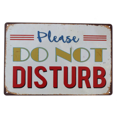 2x Tin Sign 200*300 Metal Do not Disturb Office Workplace Safety ...