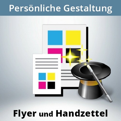 Handzettel Flyer gestalten, Format: DIN lang A8 A7 A6 A5 A4, farbig, 2 ...