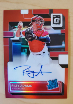 2022 Donruss Optic Riley Adams Rated Rookie Red Prizm Auto 23/49 #RRS ...