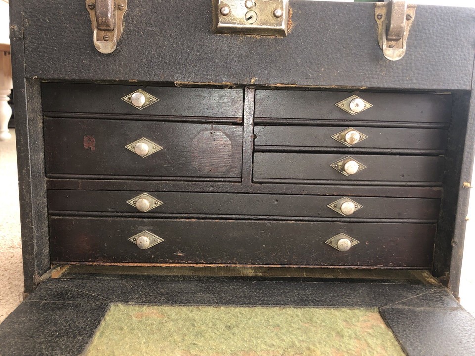 EARLY Gerstner & Sons Model 41 7 Drawer Wood Leatherette Machinist Tool ...
