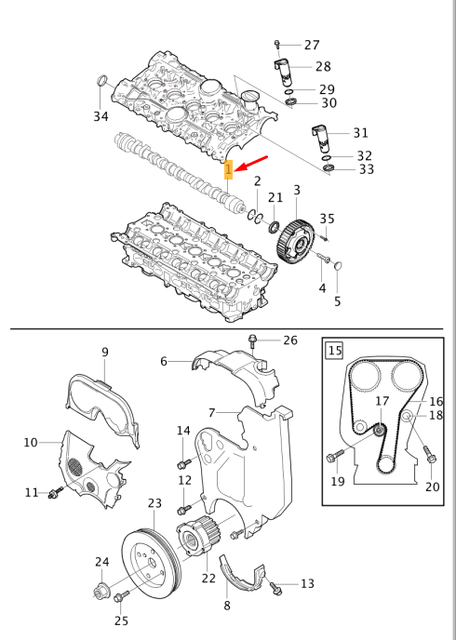 VOLVO V60 MK1 Intake Camshaft 31339252 GENUINE for sale online | eBay