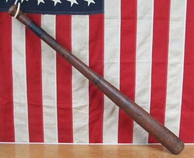 Vintage Antique Wood Baseball Bat Hand Turned Ring Bat 33" 1890s-1900s ...
