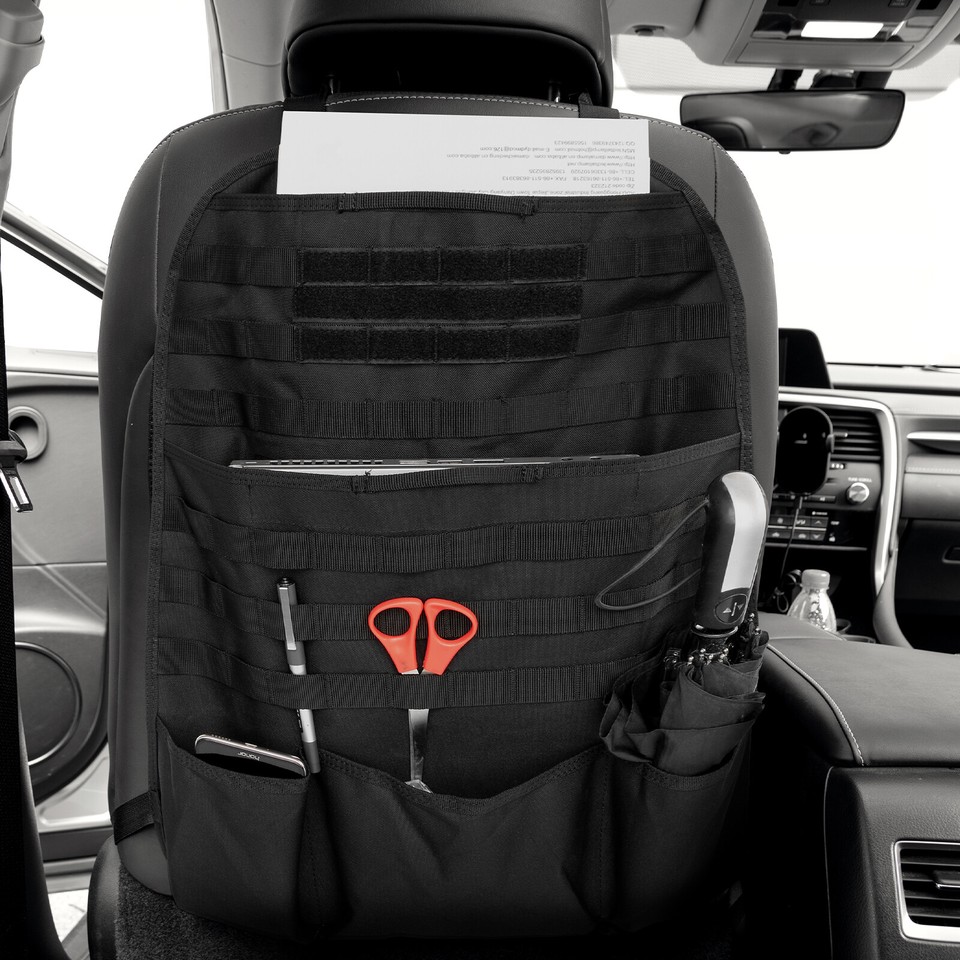 Truck Seat Back Organizer Tactical MOLLE Car Cover Vehicle Panel ...