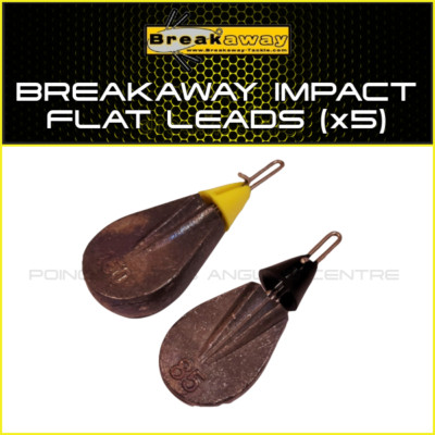 BREAKAWAY IMPACT FLAT LEADS - ALL SIZES (x5) - NEW - SEA FISHING ...