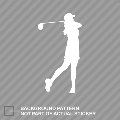 Woman Golfer Sticker Decal Vinyl female golf girl | eBay