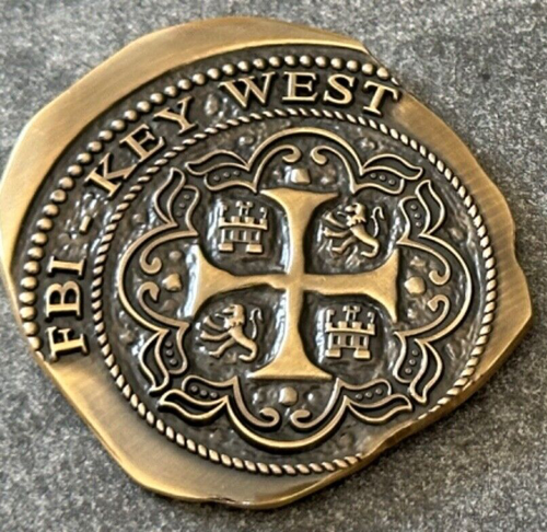 FBI - Key West RA Spanish Doubloon antique GOLD 1.75in vsn - Challenge ...