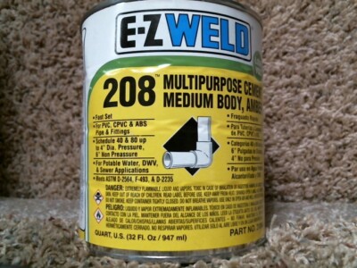 EZ WELD 208 20804 Cement,32 Oz,Amber,PVC,CPVC,ABS (32 OZ) | eBay