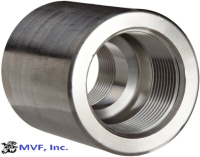 1" X 3/4" 3000 (3M) Threaded (NPT) Reducing Coupling 304 Stainless ...