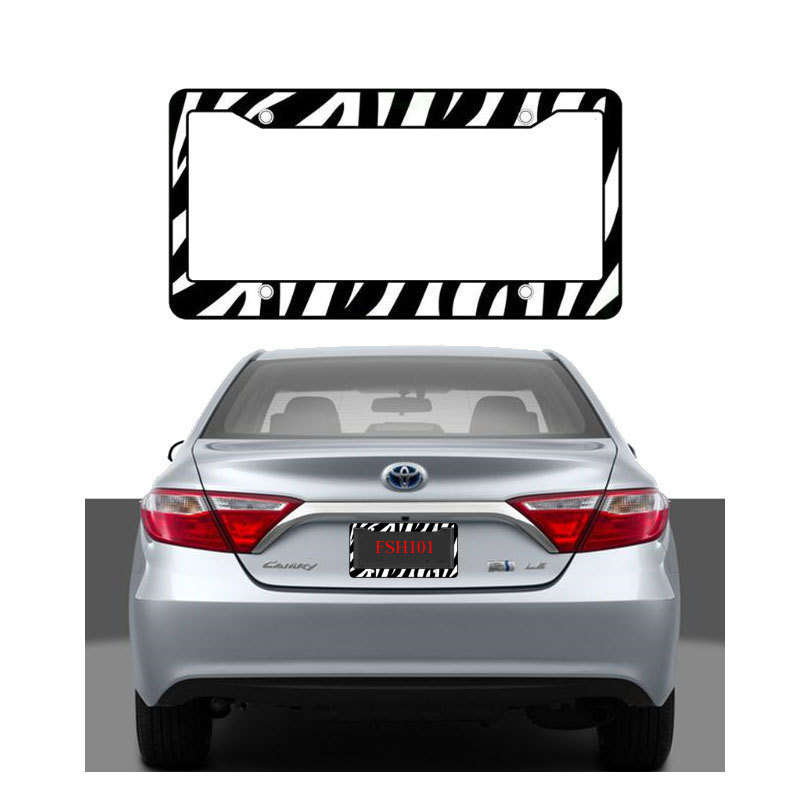 Zebra Print License Plate