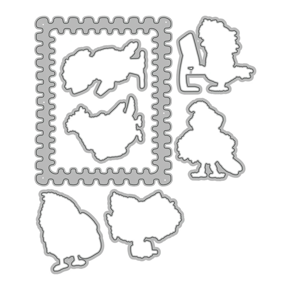 Silly Hipster Birds Early Bird Gets the Worm Metal Cutting Dies Clear ...