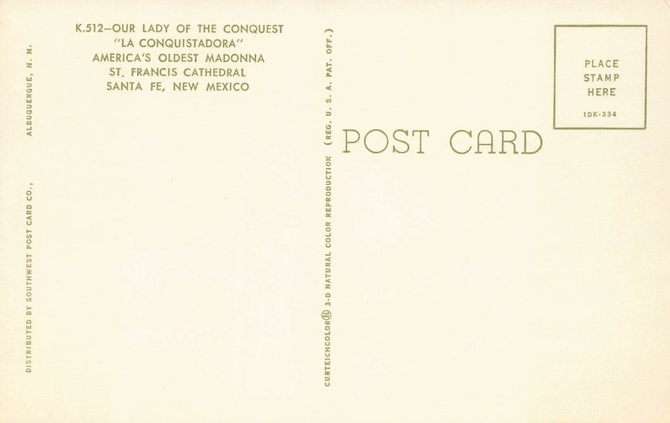 Santa Fe New Mexico Our Lady Of Conquest Church Interior Altar Vtg ...