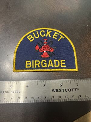 Vtg Obsolete Fire Department Patch Bucket Birgade | eBay
