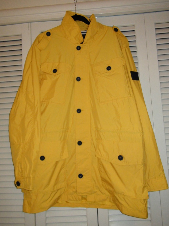 Men’s Sperry Top-Sider Yellow Nautical Boating Cargo Jacket Size XL NEW ...