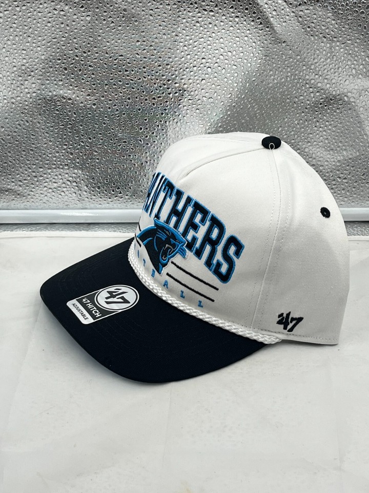 Carolina Panthers NFL '47 White TT Roscoe Hitch Rope Snapback ...