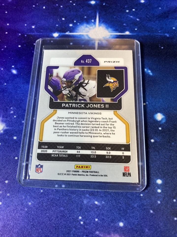 2021 Panini Prizm Neon Green Pulsar Patrick Jones ll Vikings #437 RC Rookie | eBay