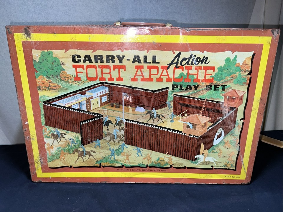 Vintage LOUIS MARX Fort Apache Carry-All Action Playset with ...