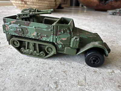 Hot Wheels 1974 Half-Track Gun Bucket Tank Gunner Die Cast Truck Camo ...