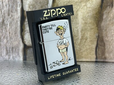 1995 Zippo Comic ( Party Till they’re Cute ) Ultra Rare New & Unfired ...
